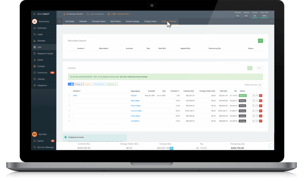 Construction Cost Tracking Software - Buildxact AU