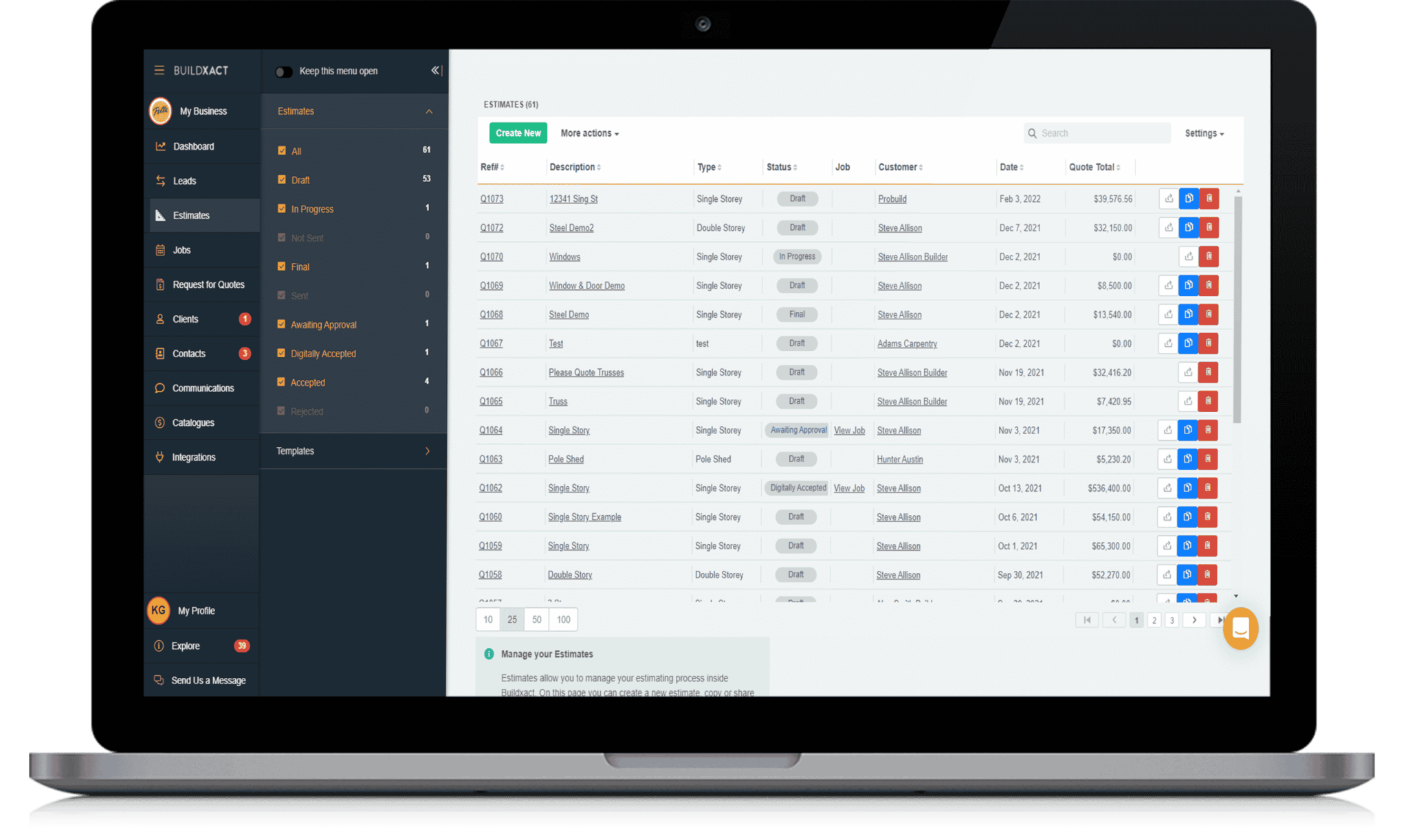Build xact - statunder