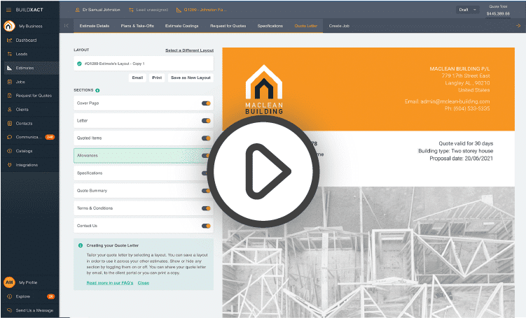 Construction Quoting Software - Buildxact AU