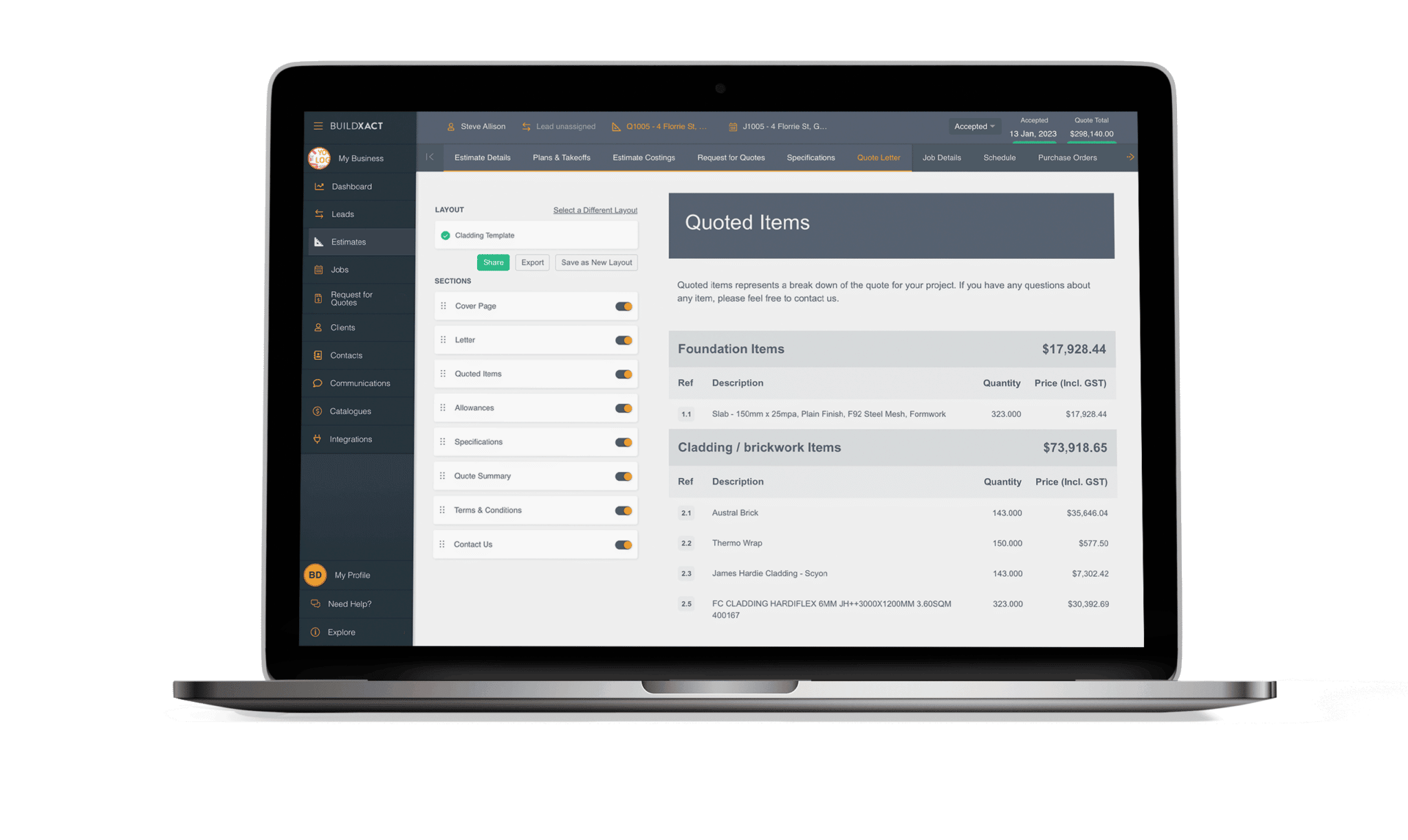Construction Estimating Software | Buildxact AU