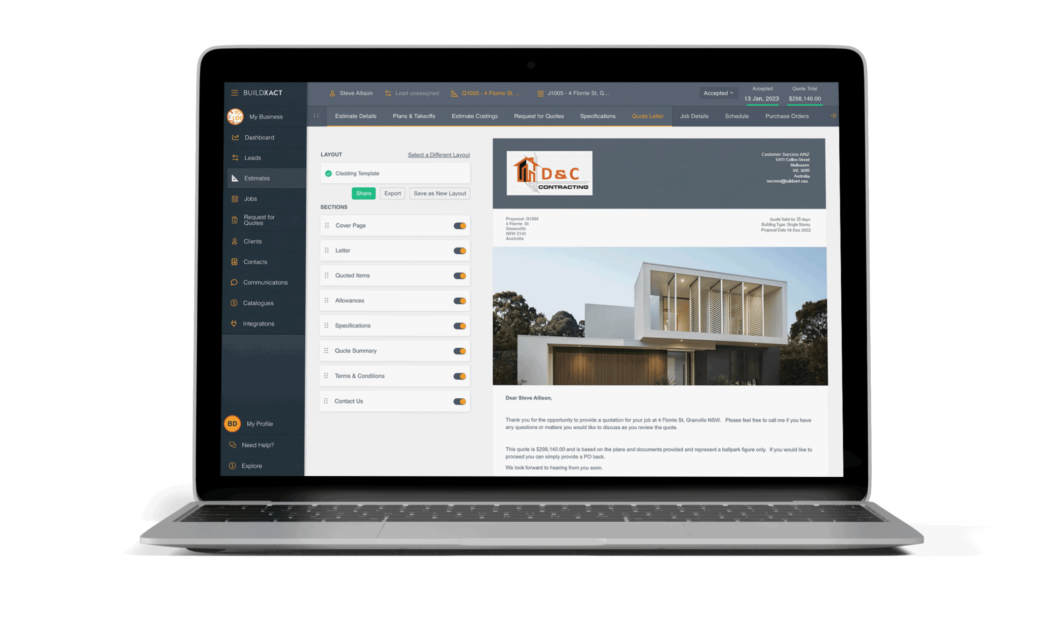 Construction Quoting Software - Buildxact AU
