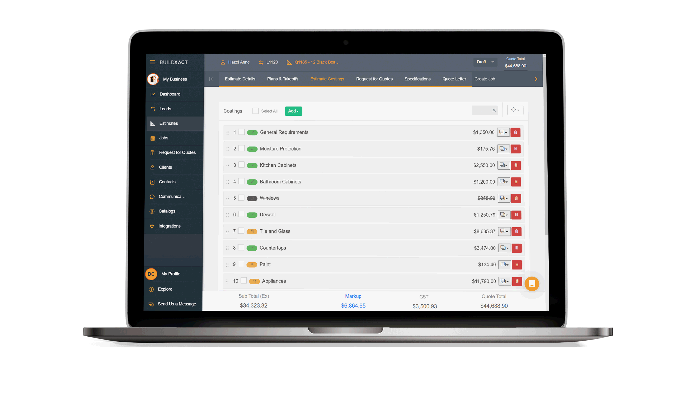 General Contractor Software | Buildxact CA