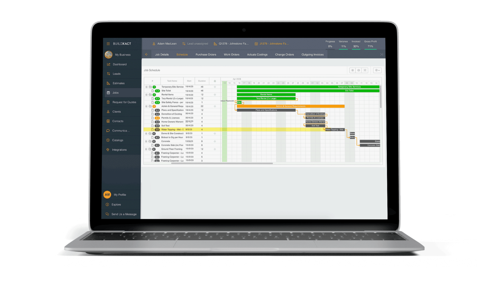 Construction Scheduling Software I Buildxact NZ