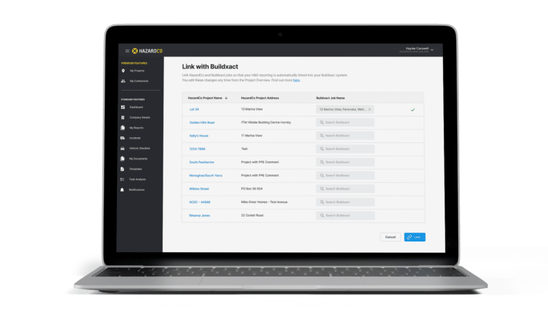 HazardCo and Buildxact