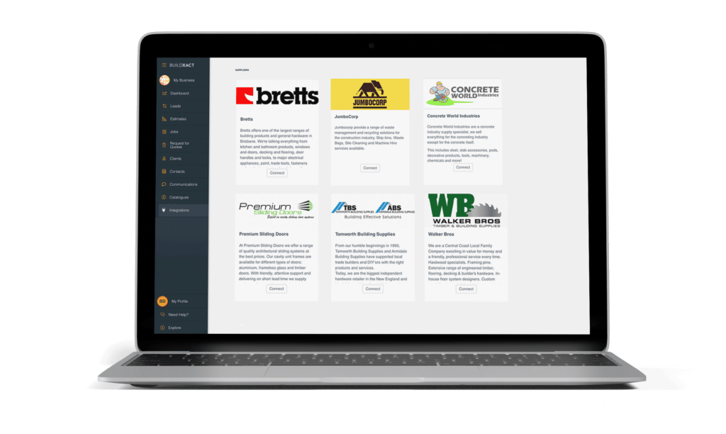 Supplier Connection | Buildxact UK