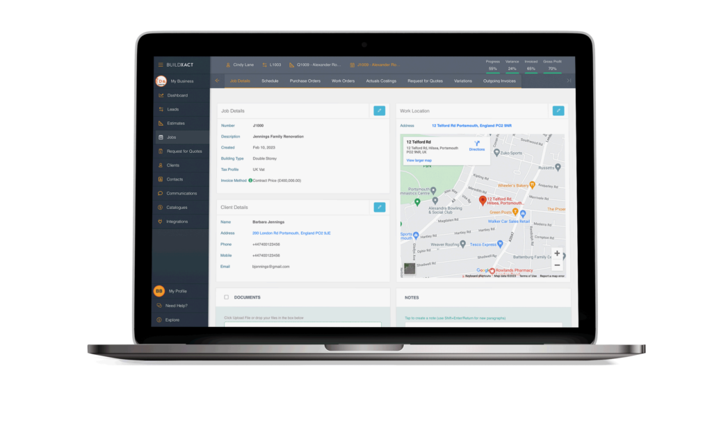 Construction Scheduling Software | Buildxact UK
