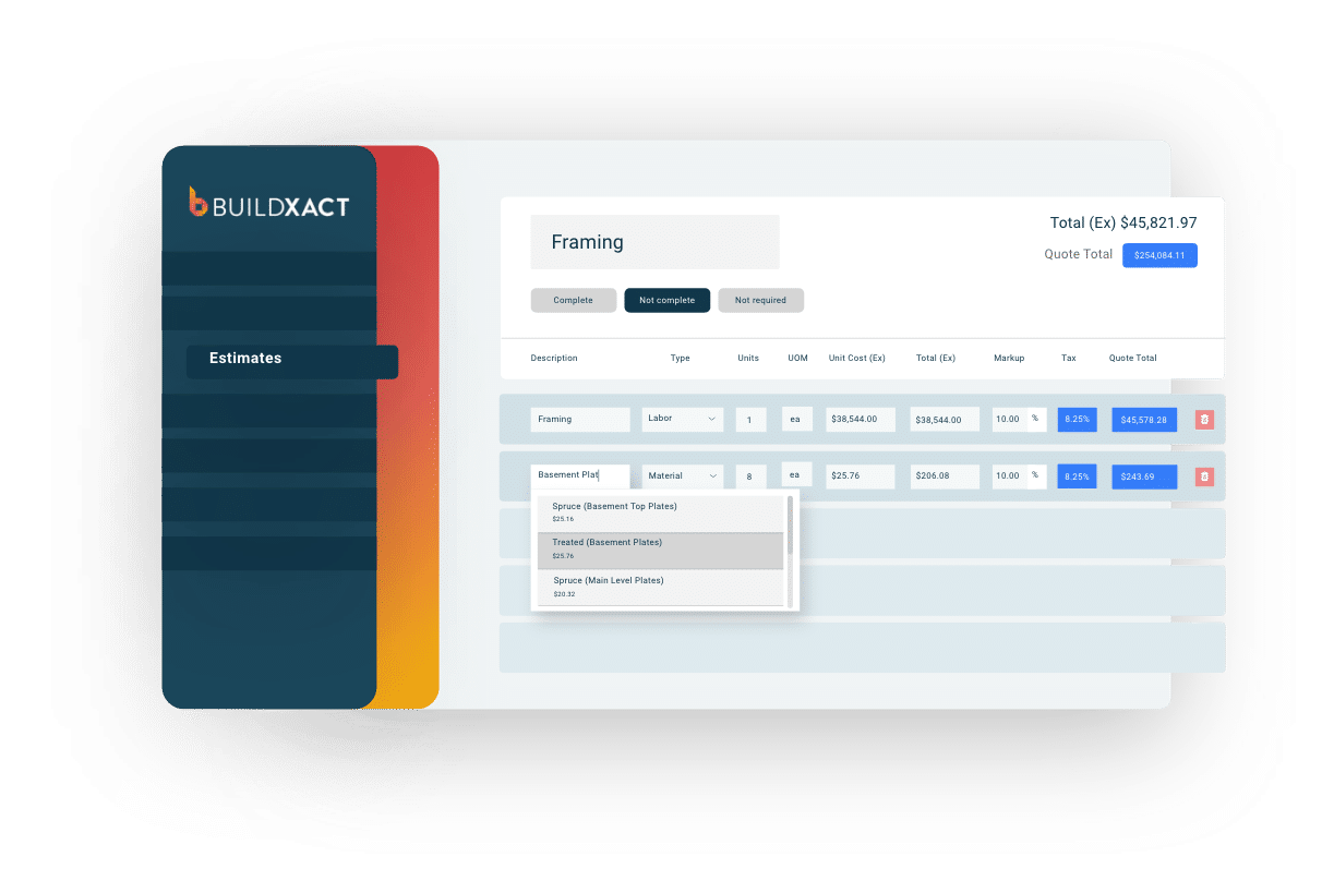 Framing Estimating Software | Buildxact US