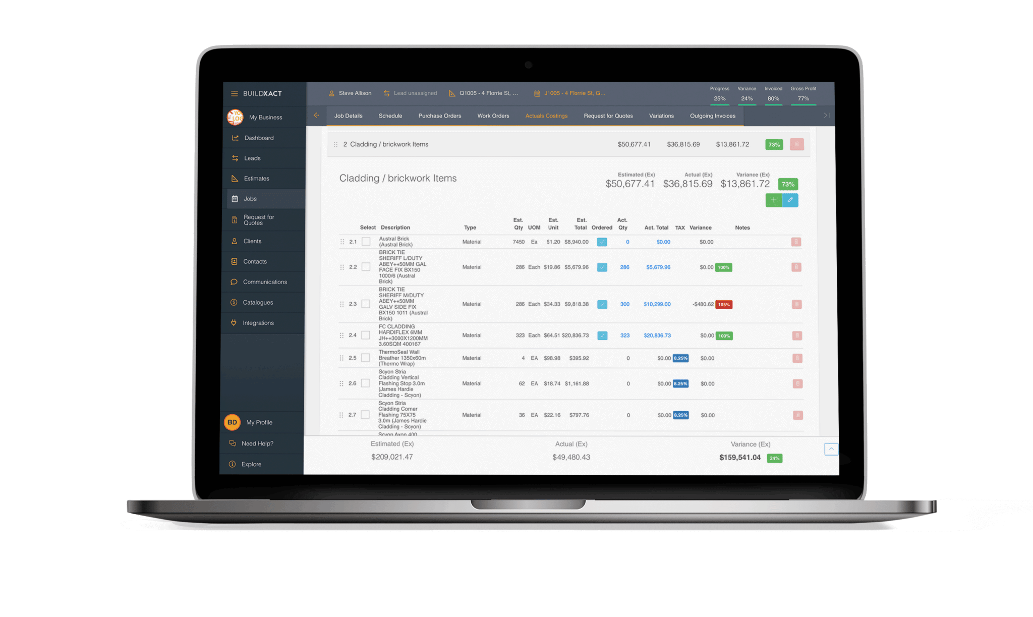 Construction Cost Tracking Software | Buildxact US